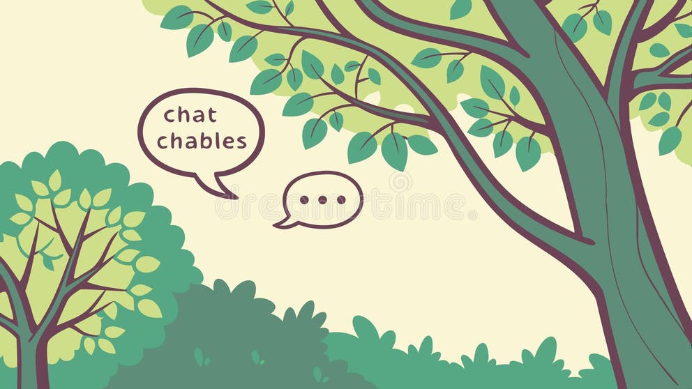 Tree with Speech Bubbles, Communication, Nature Talks, and Eco ...