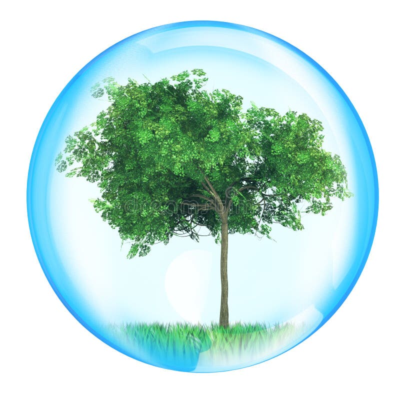 Tree in sphere stock illustration. Illustration of isolated - 29532901