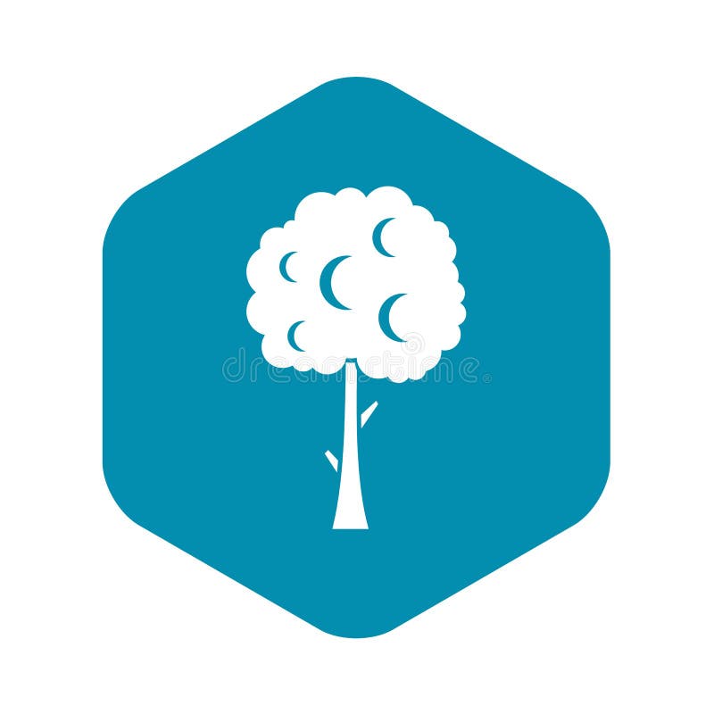 Tree with Spherical Crown Icon, Simple Style Stock Vector ...