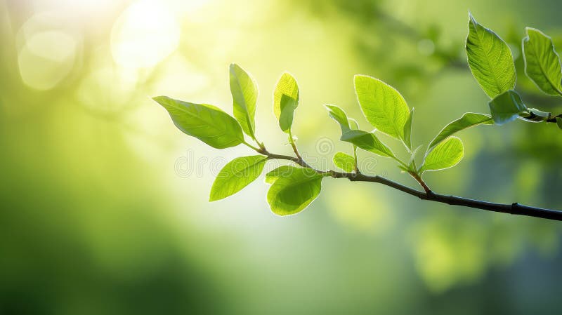Tree Spring Leaves Background Stock Illustration - Illustration of ...