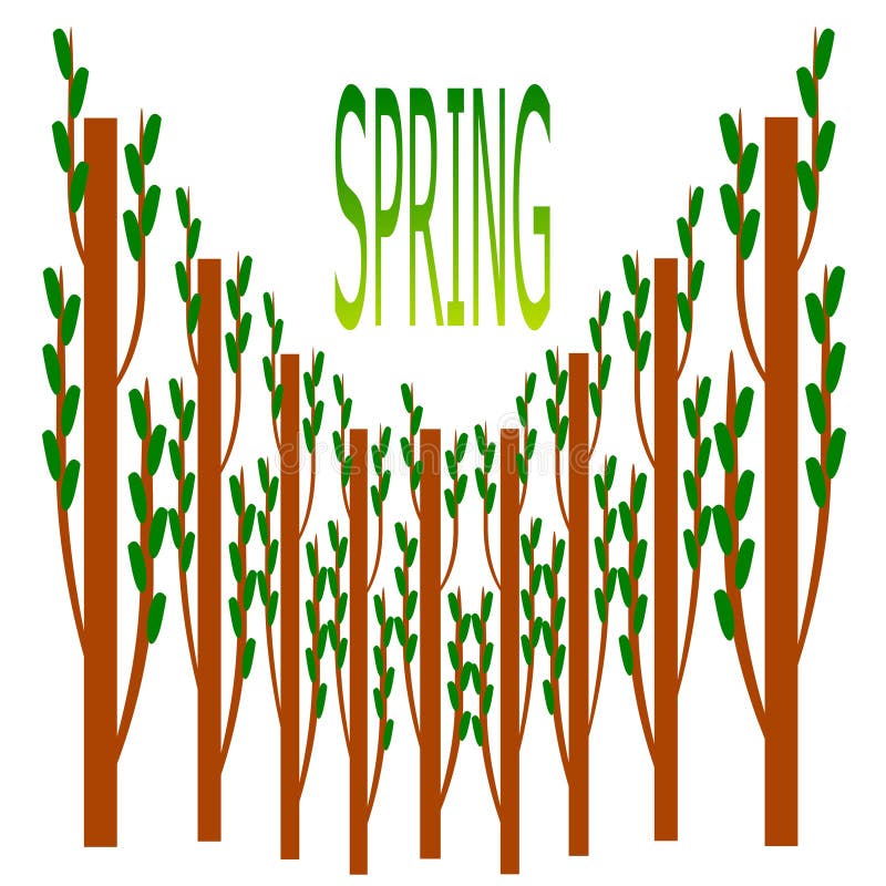 Tree and spring logo. stock vector. Illustration of tree - 139357420