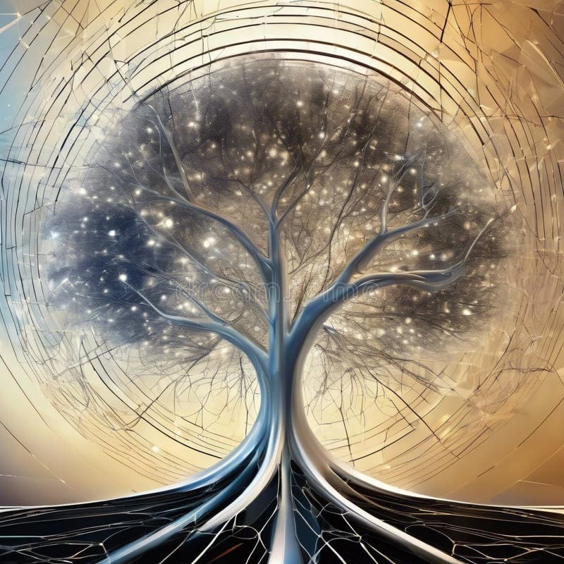 Tree Structure in Structure of Universe Stock Illustration ...