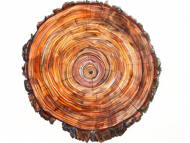 A Tree Stump with a Circular Pattern on it Stock Image - Image of stump ...
