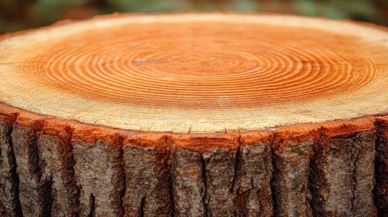 Tree Stump Cross Section Showing Growth Rings Stock Illustration ...