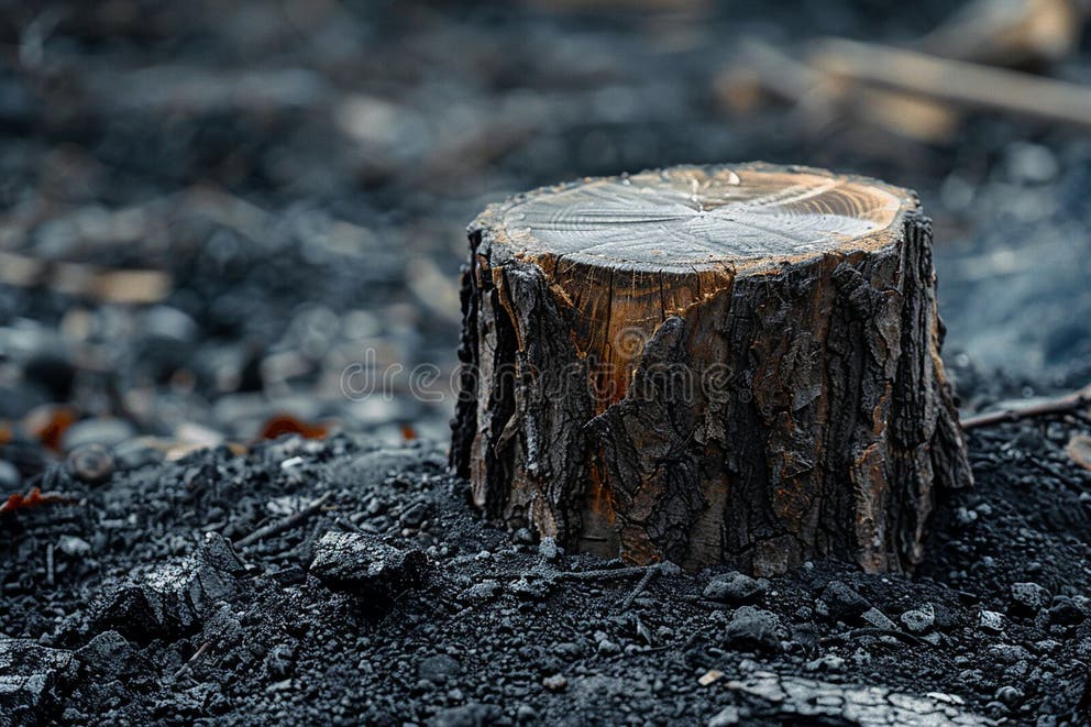 Tree Stump. Deforestation Concept. Environmental Impacts. Destruction ...