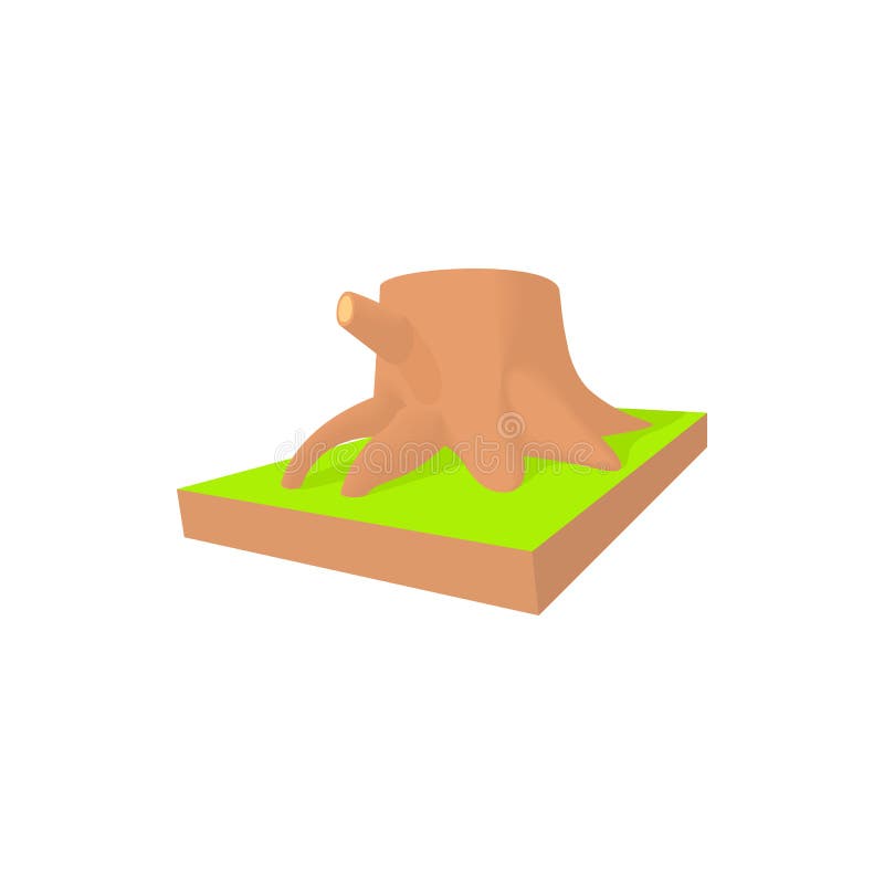 Tree Stump Icon in Cartoon Style Stock Vector - Illustration of camp ...