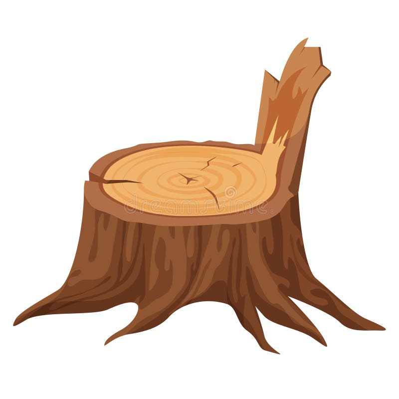 Tree Stump Illustration stock illustration. Illustration of wooden ...