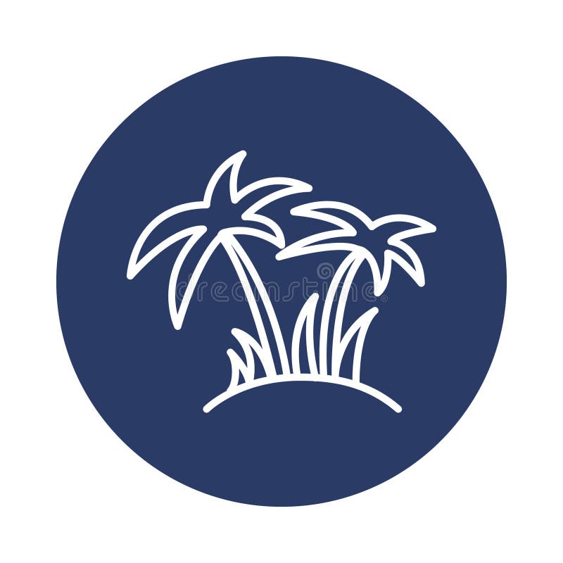 Tree, Summer, Ocean Tree, Palm Tree, Ocean Tree Icon Stock Vector ...