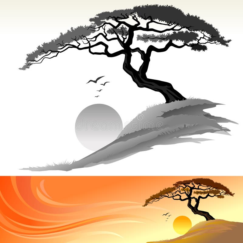 Tree Silhouette stock vector. Illustration of tree, grow - 739225