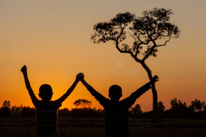Tree at sunset stock image. Image of peple, evening, tree - 80146623