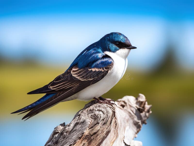 Ai Generated Illustration Wildlife Concept of Tree Swallow Stock ...