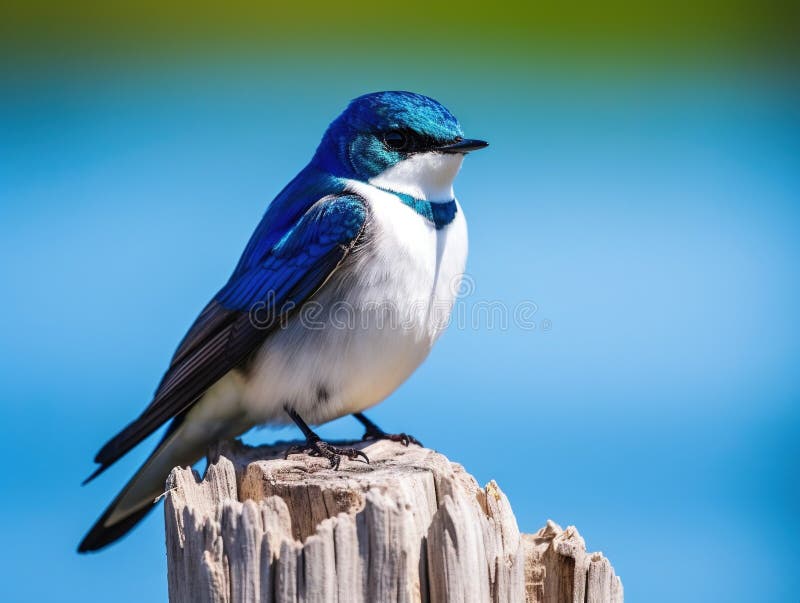 Ai Generated Illustration Wildlife Concept of Tree Swallow Stock ...