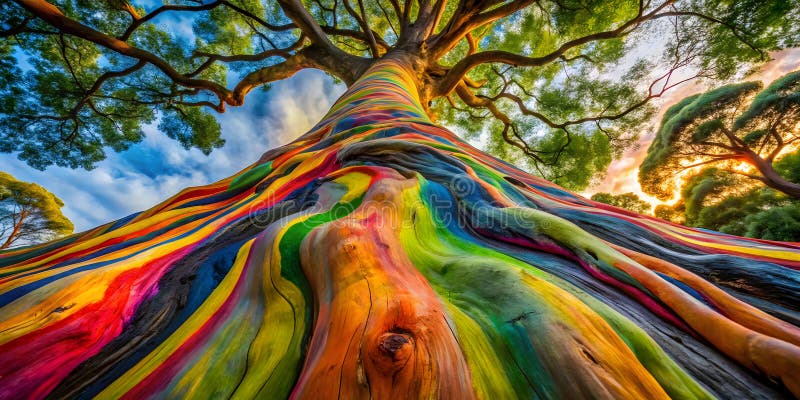 Swirling Rainbow Colored Bark Stock Illustrations – 2 Swirling Rainbow ...