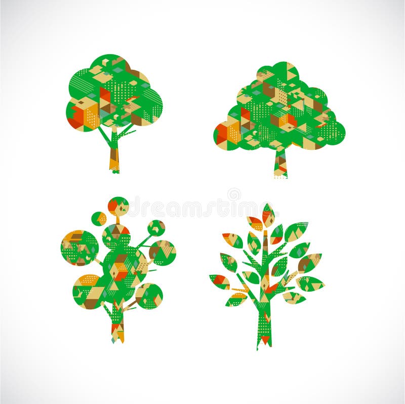 Tree symbol Asia style stock vector. Illustration of graphic - 35267892