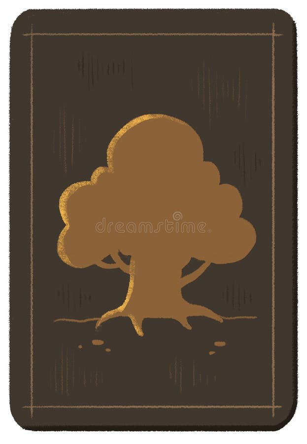Tree Symbol Card. Tarot Card Illustration. Fortune Tellers. Stock ...