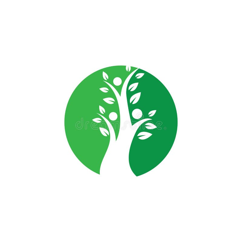 Tree Symbol Vector Illustration Stock Vector - Illustration of garden ...