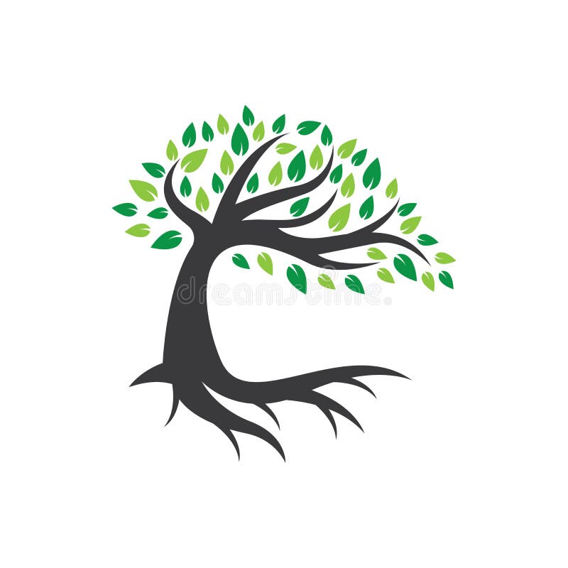 Tree Symbol Vector Illustration Stock Vector - Illustration of leaf ...