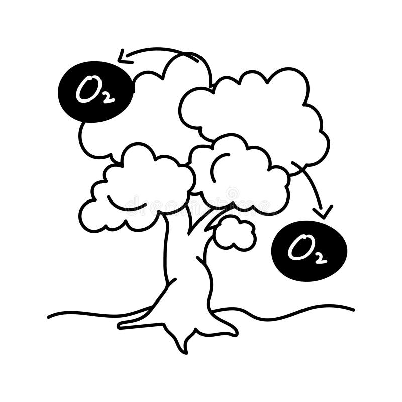 Tree Symbolizing Oxygen Production and Carbon Sequestration Stock ...