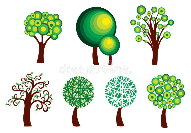 Tree symbols stock vector. Illustration of insignia, ornate - 12102494