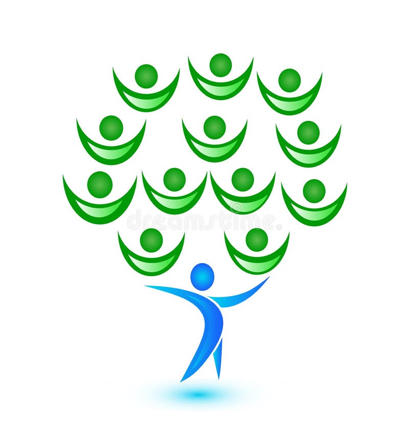 Tree Teamwork People Logo Vector Stock Vector - Illustration of ...