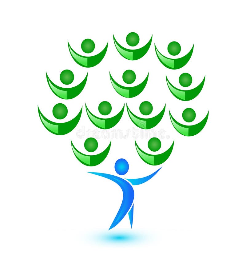 Tree Teamwork People Logo Vector Stock Vector - Illustration of ...