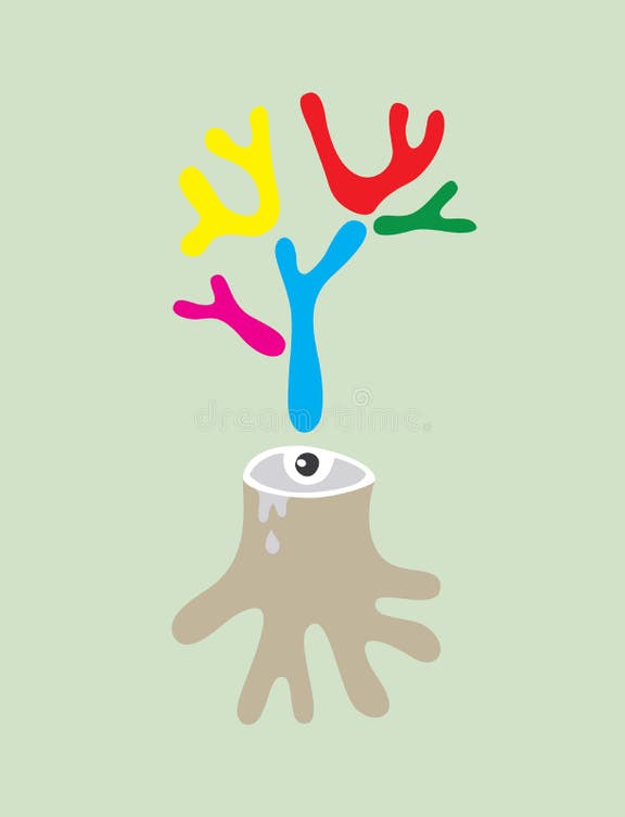 Tree tears stock vector. Illustration of vintage, leaf - 55486778