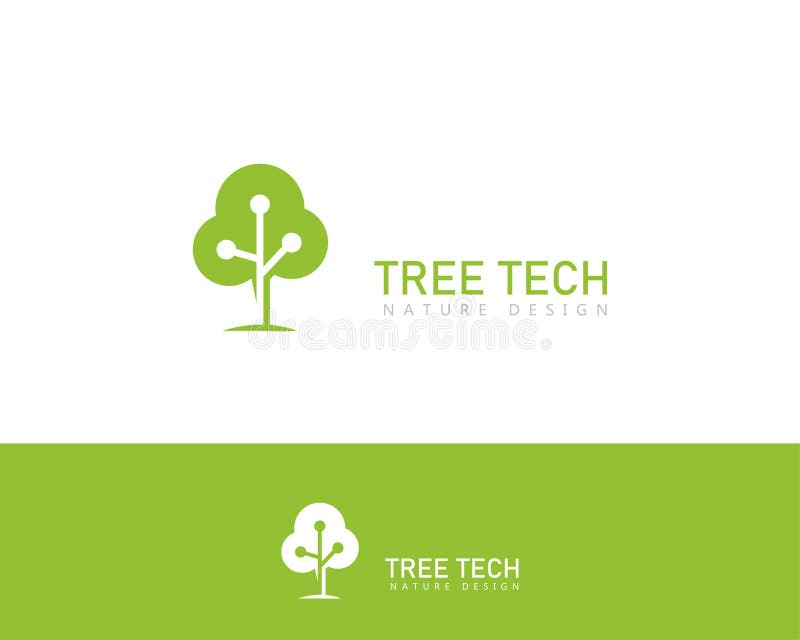 Tree Tech Logo Creative Icon Digital Education Stock Photo - Image of ...
