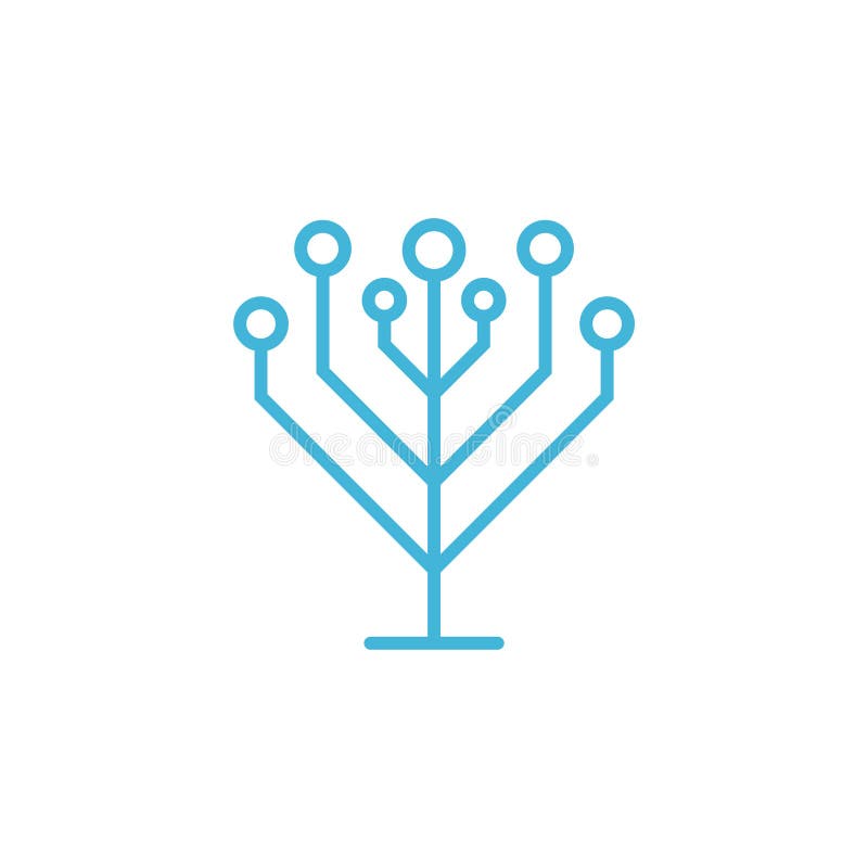 Digital Tree Technology Electric Circuit Logo Vector Design. Abstract ...