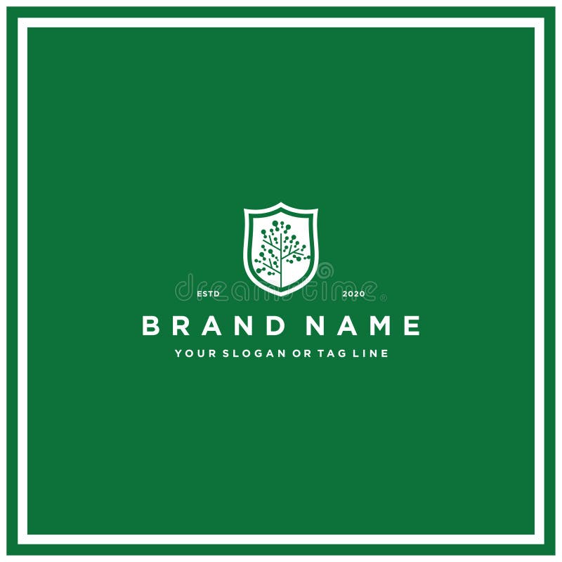 Tree Tech Shield Logo Design Vector Stock Vector - Illustration of leaf ...