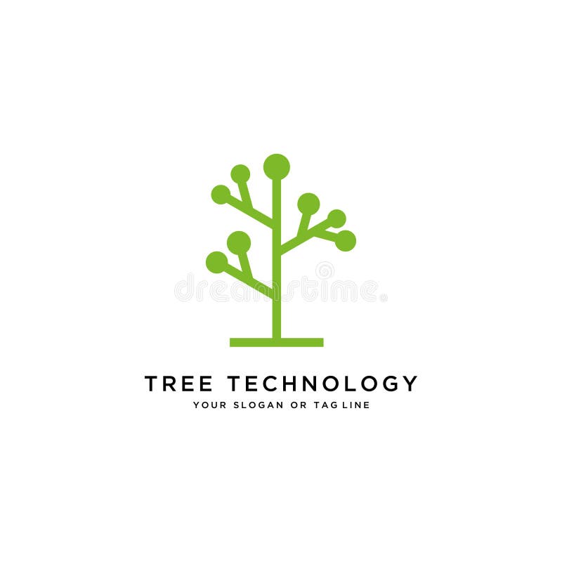 Tree Technology Logo Design Vector Stock Vector - Illustration of ...