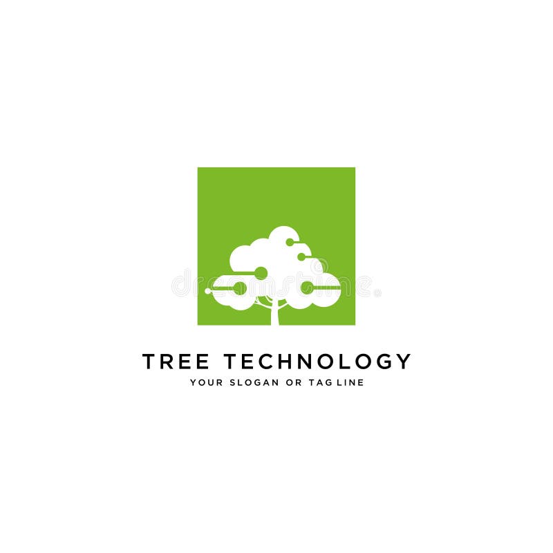 Tree Technology Logo Design Vector Stock Vector - Illustration of ...