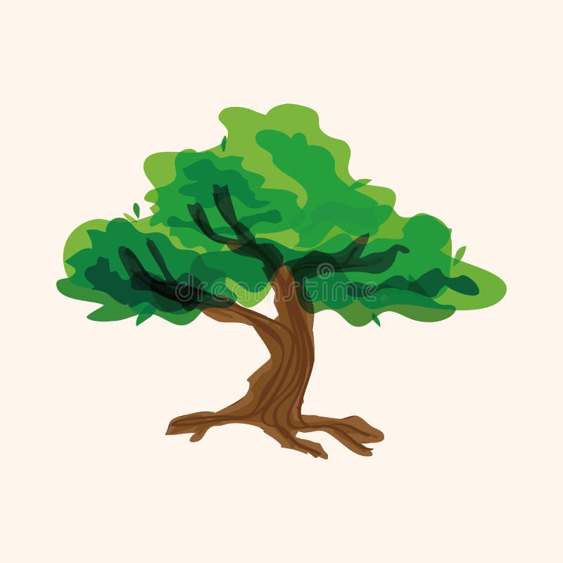 Tree Theme Elements Vector,eps Stock Vector - Illustration of natural ...