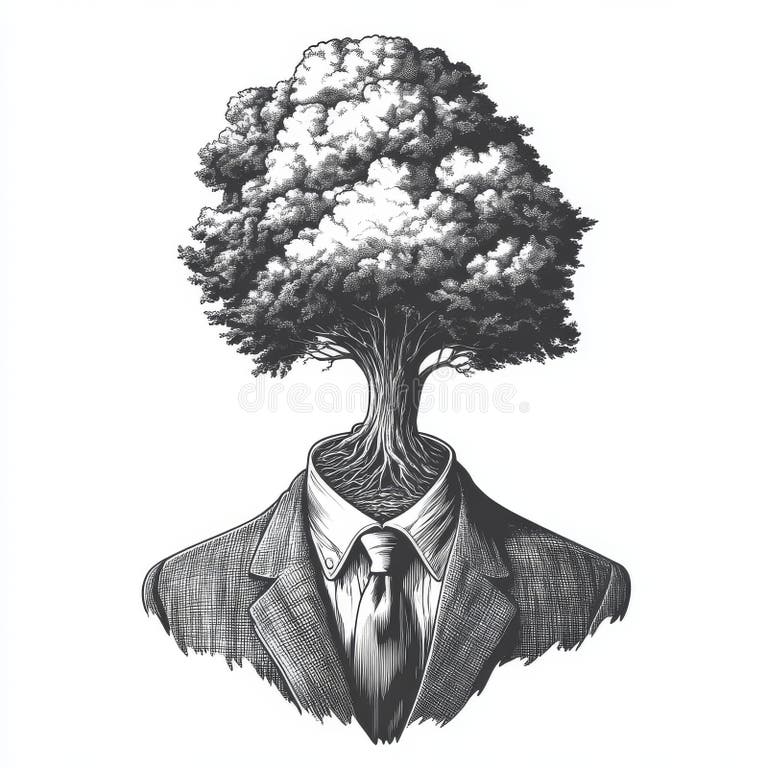 The Tree of Thought Illustration, Which is Surreal in Nature, Features ...