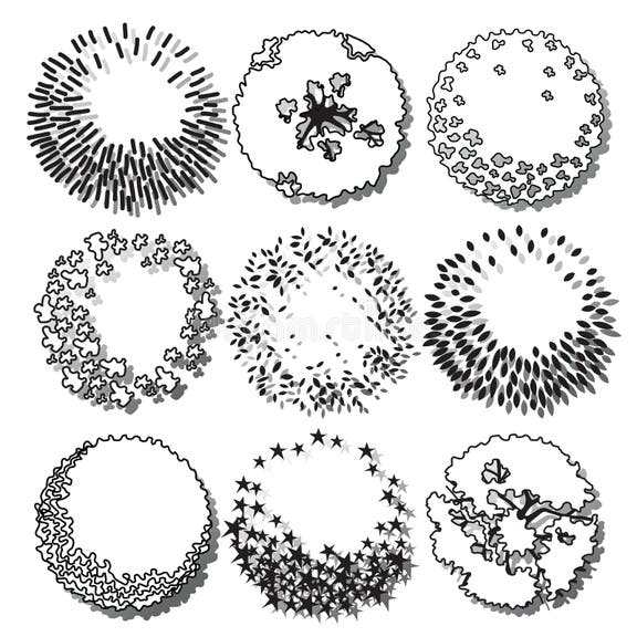 Tree Top View Line Drawing Stock Illustrations – 1,532 Tree Top View ...