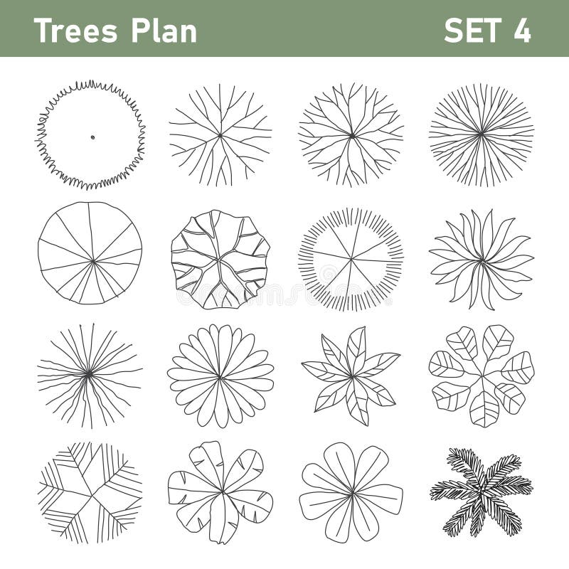 Vector Trees Plan View Free Stock Illustrations – 12 Vector Trees Plan ...