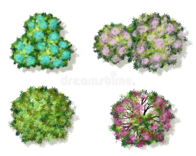 Tree Top View for Landscape View Stock Illustration - Illustration of ...