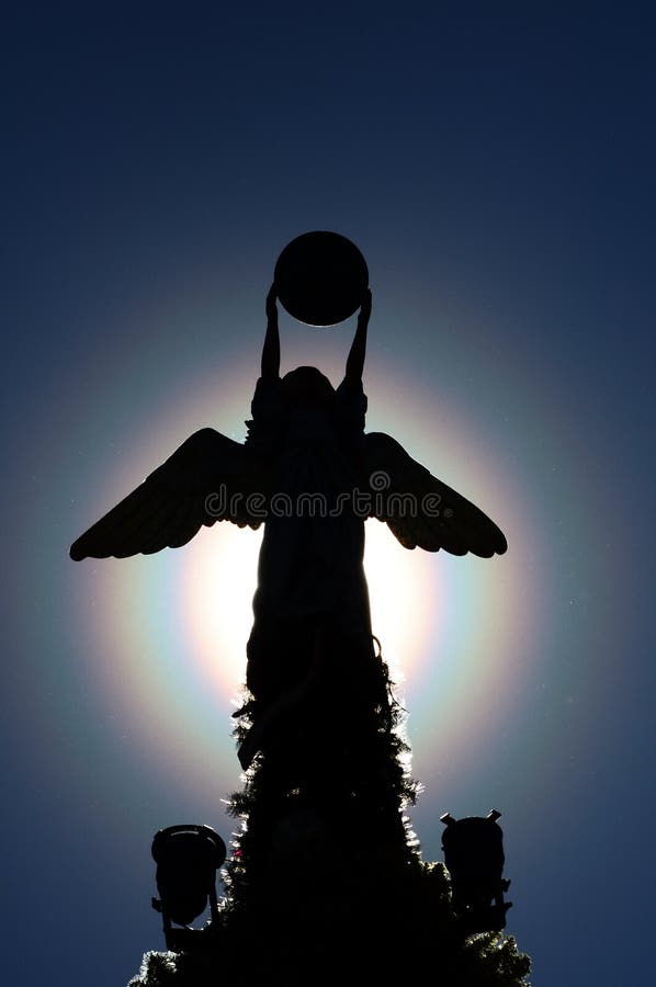 The Tree Topper of All Tree Toppers Stock Photo - Image of angel, black ...