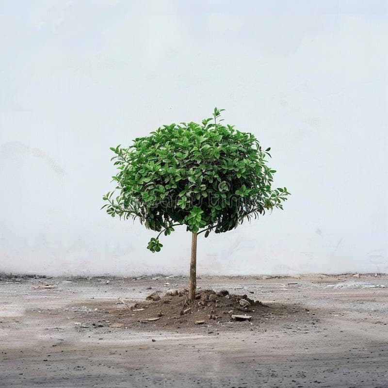 A Tree Transforms into a Lush Bush, Showcasing Natures Growth Cycle ...