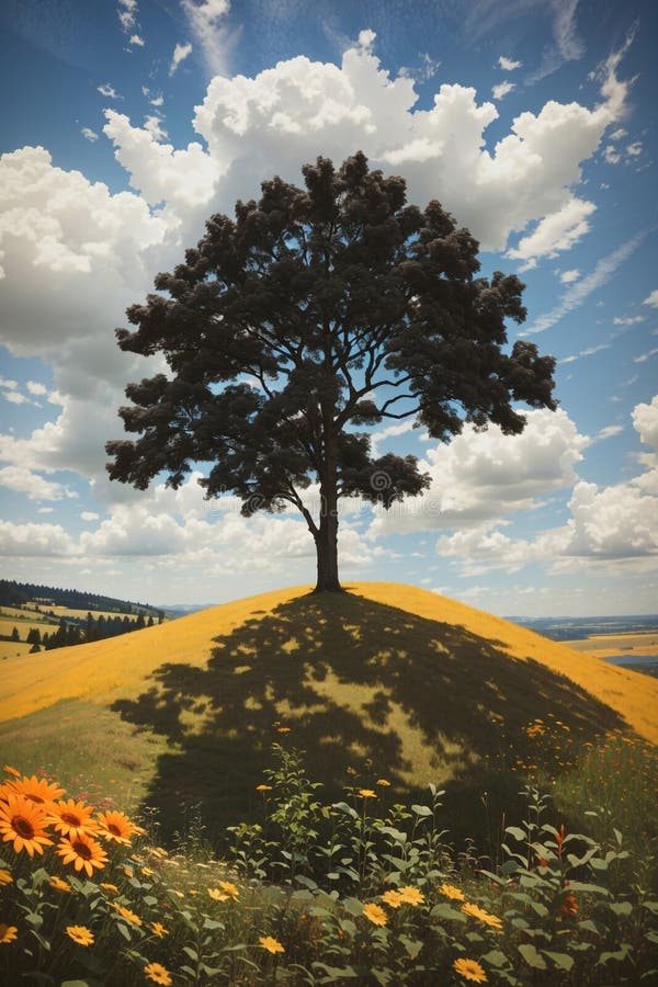 Tree, Tree Wallpaper High Quailty Ai Generative Stock Illustration ...