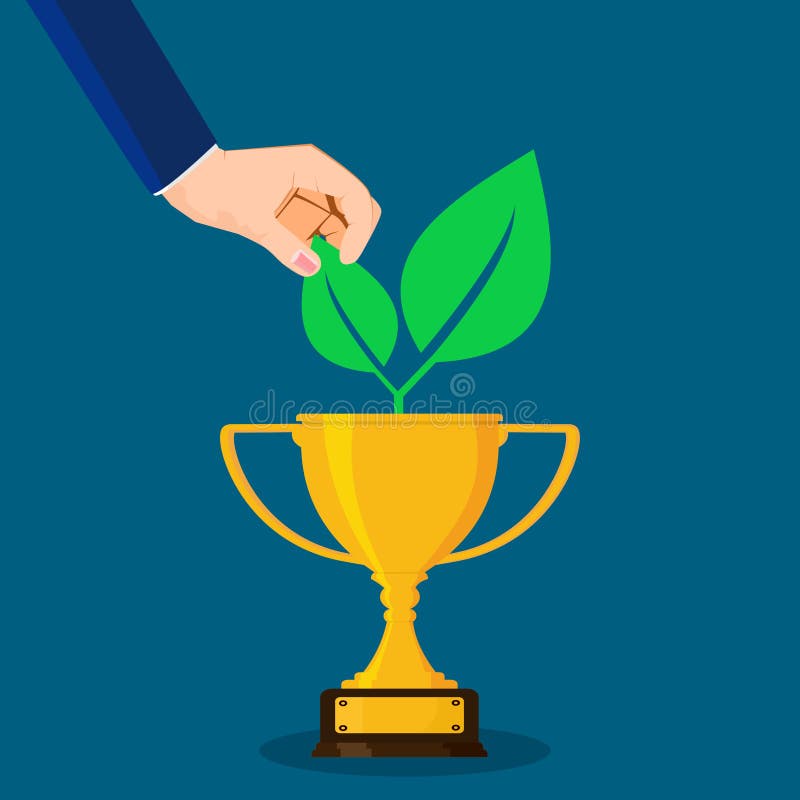 The Tree in the Trophy. Win the Award of Victory Stock Vector ...