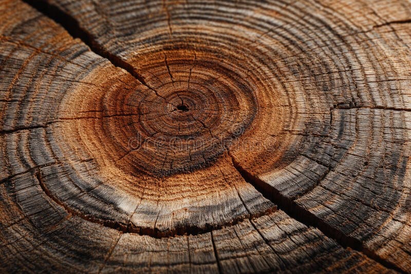 Tree Trunk Cross Section with Growth Rings. Stock Illustration ...