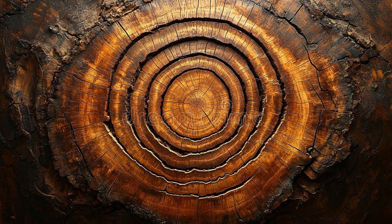 Tree Trunk Cross Section Shows Concentric Tree Rings Generated by AI ...