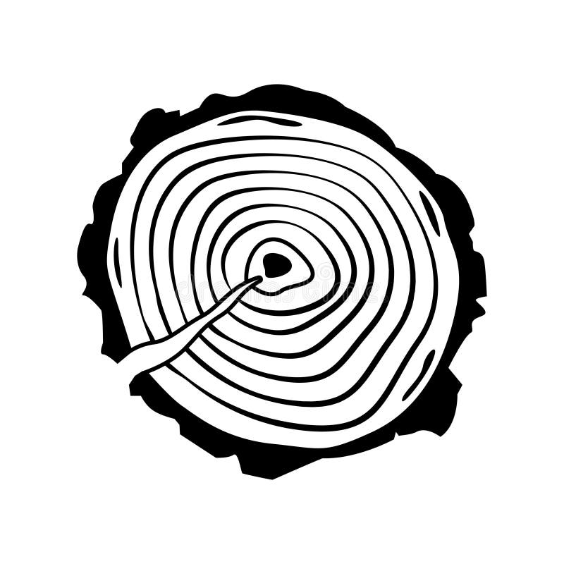 Tree Trunk Profile Composition Stock Vector - Illustration of material ...