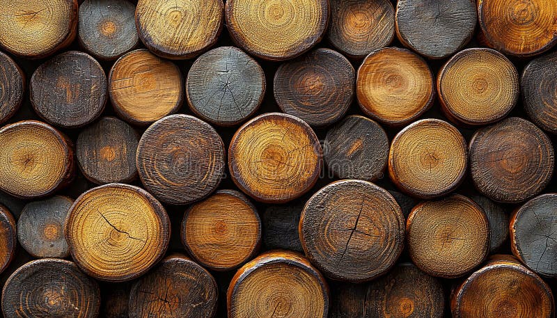 Tree Trunk Stack Timber Log Lumber Industry Woodpile Generated by AI ...