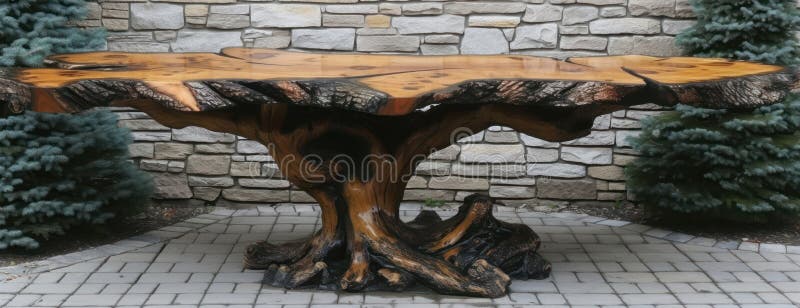 Tree Trunk Table - Handcrafted Furniture from Natural Materials Stock ...