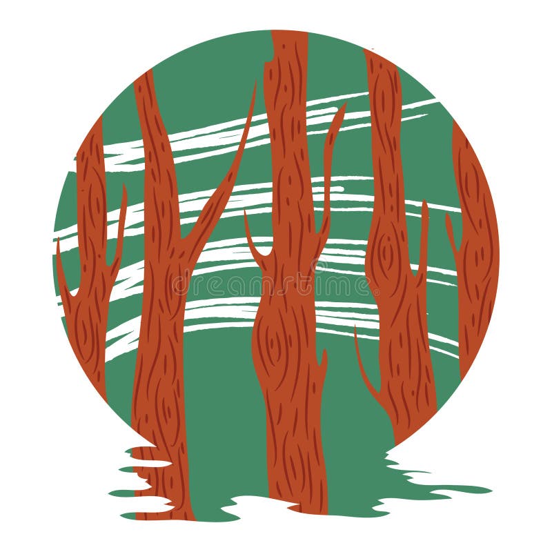 Tree Trunk. Vector Illustration Decorative Design Stock Vector ...