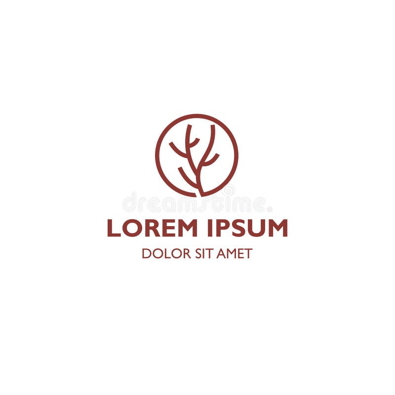 Tree Twig Logo Icon Illustration Stock Vector - Illustration of element ...