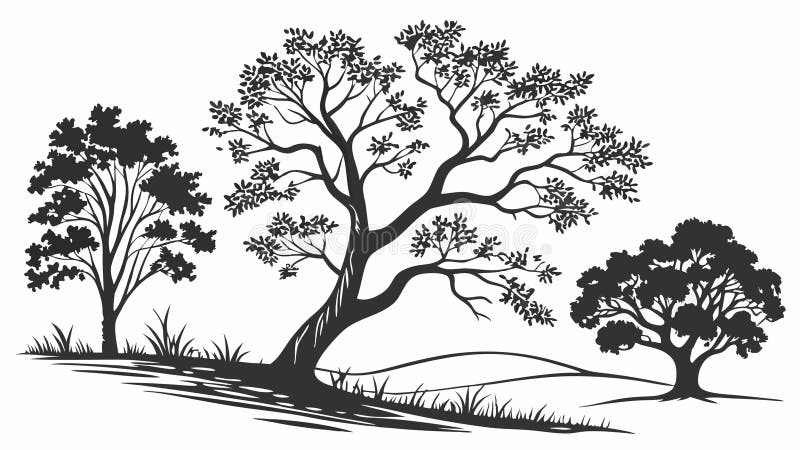 Tree Types Illustration Tree Variety and Nature Graphic Design Art ...