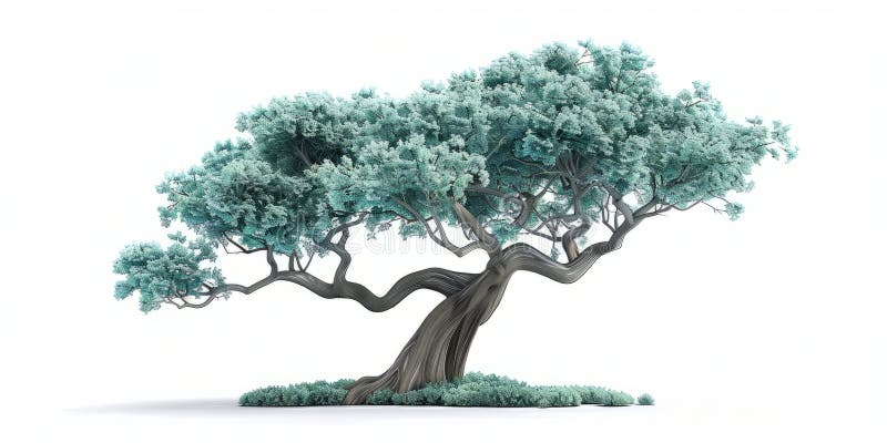 Tree of Unique Shape on a White Background Png. Stock Photo - Image of ...