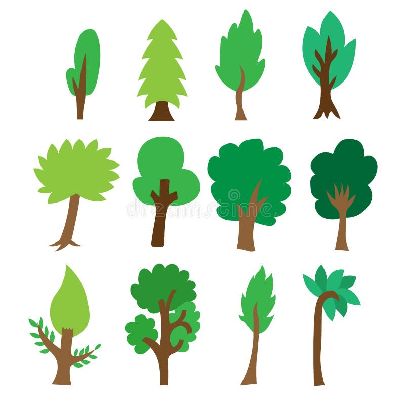 Tree Vector Any Form for Background Any Park Stock Vector ...